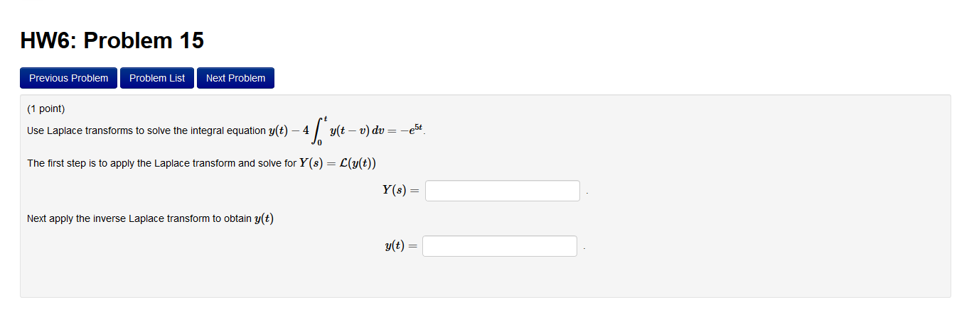 Solved HW6: Problem 15 Previous Problem Problem List Next | Chegg.com