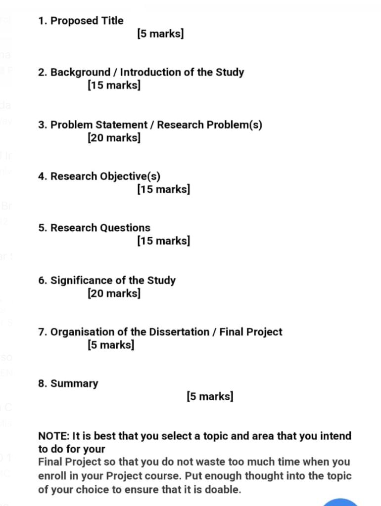 Solved 1. Proposed Title [5 marks] 2. Background / | Chegg.com