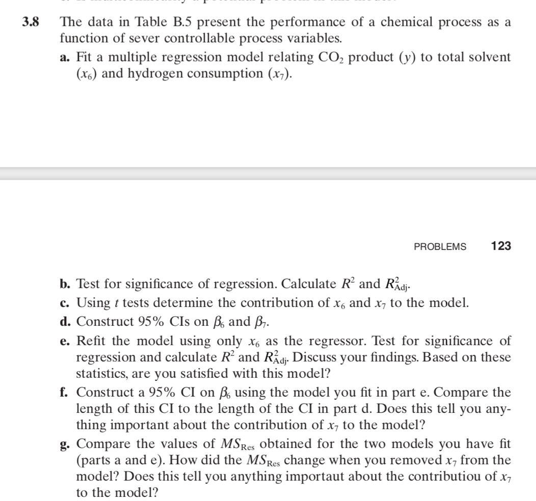 Problem 3.8 asked you to fit two different models to | Chegg.com