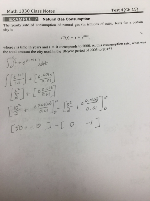 Solved Test 4(Ch 15) Math 1830 Class Notes I EXAMPLE 7 | Chegg.com