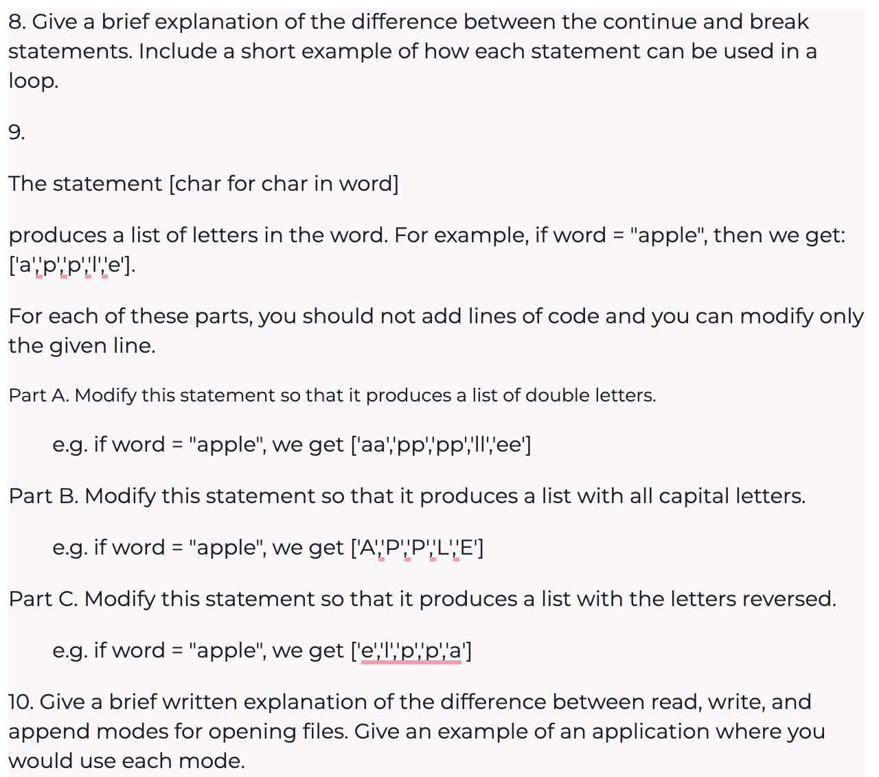 Solved 8. Give a brief explanation of the difference between | Chegg.com