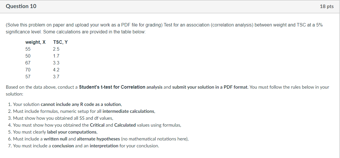 Solved (Solve this problem on paper and upload your work as | Chegg.com