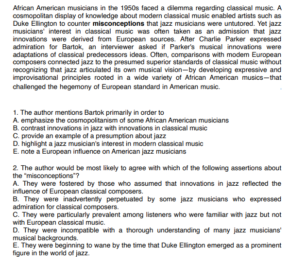 African American musicians in the 1950 s faced a | Chegg.com