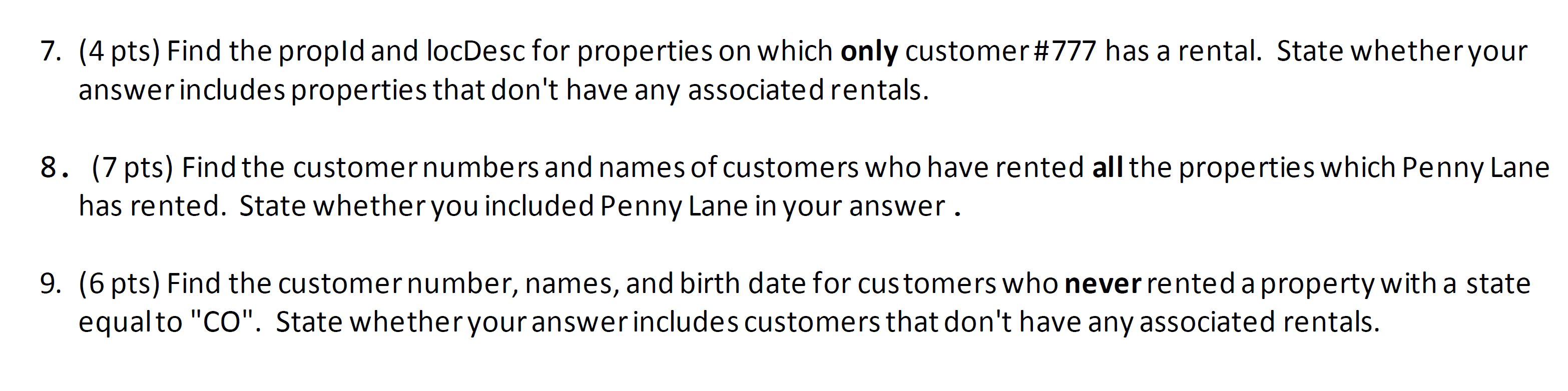 Customer(custNr, name, baseLoc, birth Dt, gender) | Chegg.com