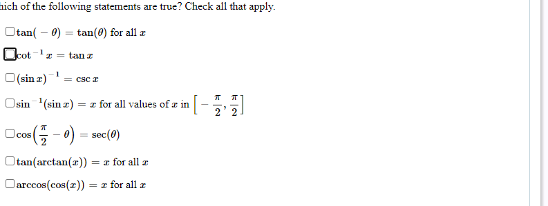 Solved hich of the following statements are true? Check all | Chegg.com