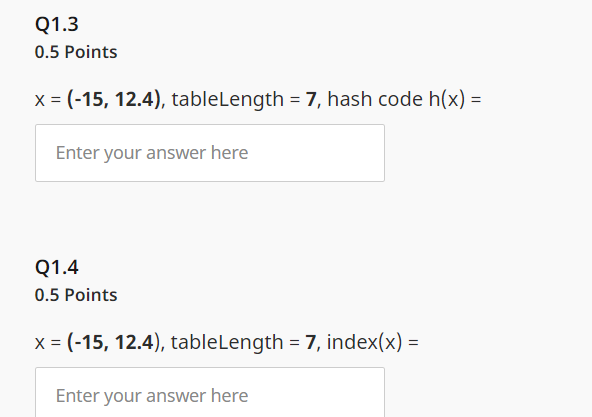 Solved Given the following hash function: and the index | Chegg.com