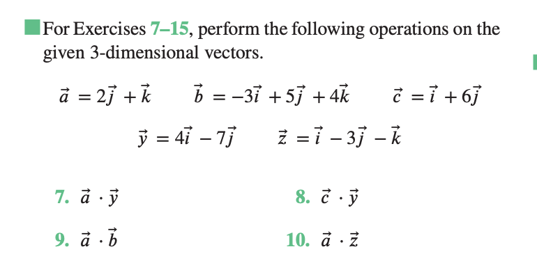 Solved For Exercises 7 15 Perform The Following Operations