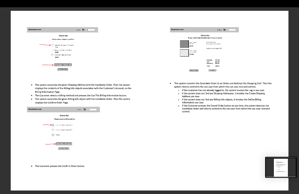 Solved Irstructians Use the Check Out use case below to | Chegg.com