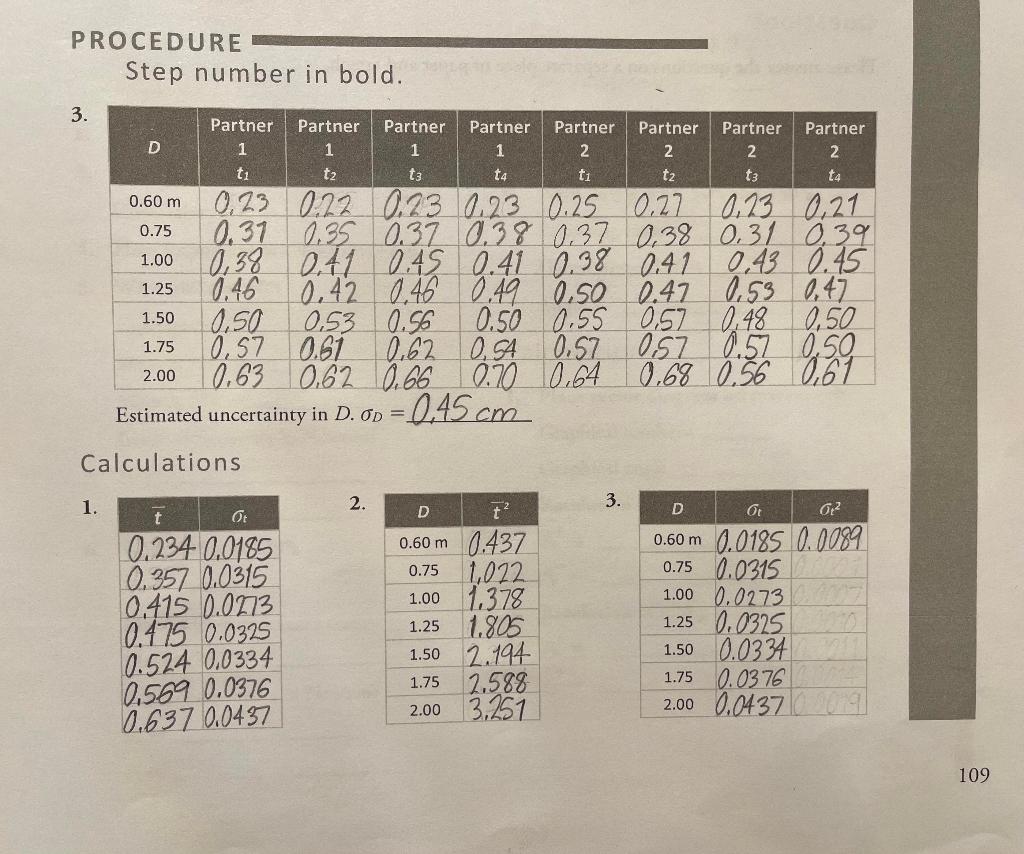 Solved Calculations 1. Combine the data and calculate the | Chegg.com