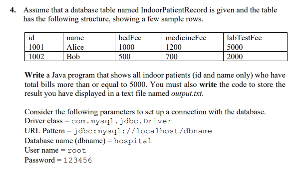 Solved 4. Assume that a database table named Indoor | Chegg.com