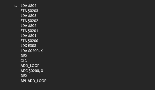 Solved With The 6502 Instruction Set We Can See How Many