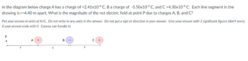 Solved In the diagram below charge A has a charge of | Chegg.com