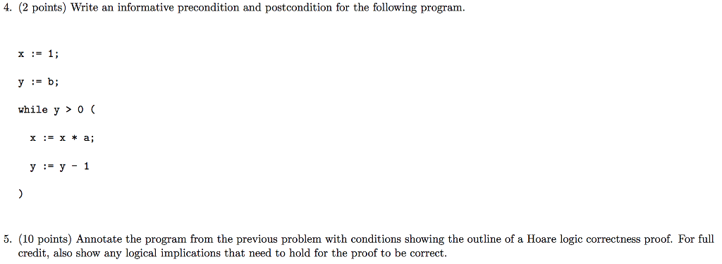 2 Floyd-Hoare Logic Here are the inference rules of | Chegg.com
