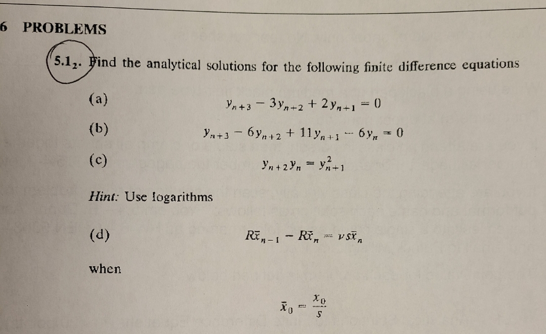 Solved 6 ﻿PROBLEMS5.1. ﻿Find the analytical solutions for | Chegg.com