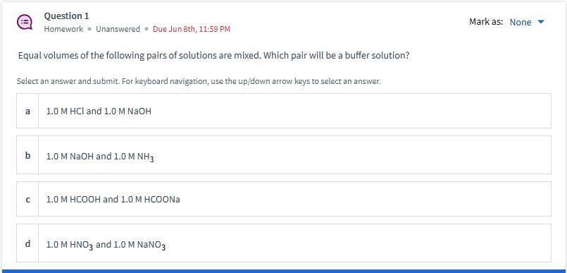 Solved Equal volumes of ﻿the following pairs of ﻿solutions | Chegg.com