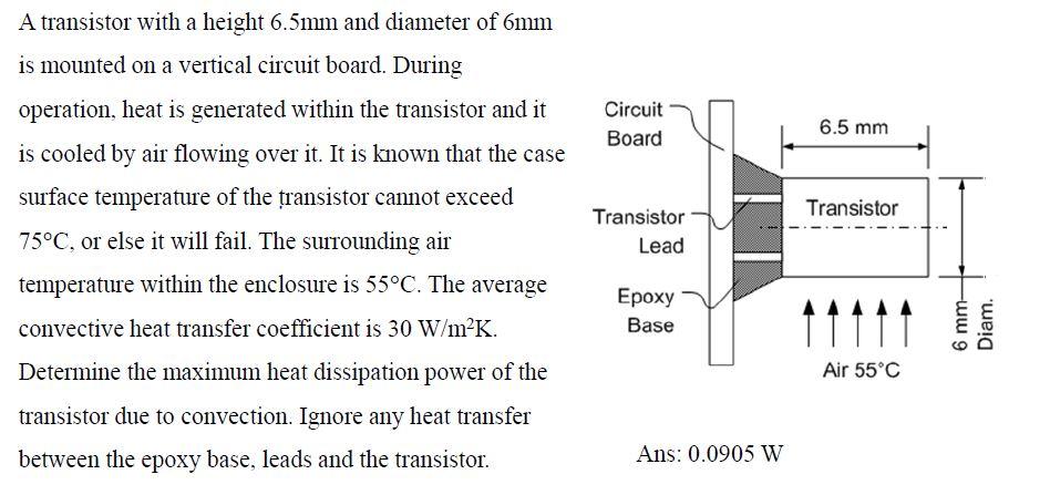 Solved Circuit Board 6.5 mm Transistor A transistor with a | Chegg.com
