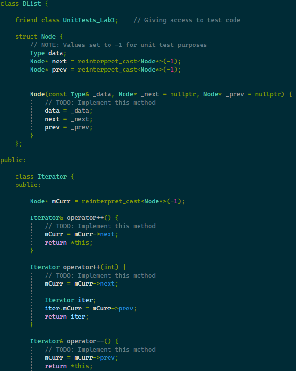 Solved Lass Dlist Friend Class Unittestslab3 Giving 