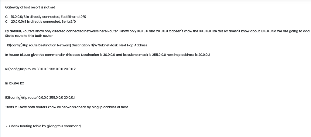 Solved INSTRUCTION: Construct 2 routers with 1PC each, then | Chegg.com