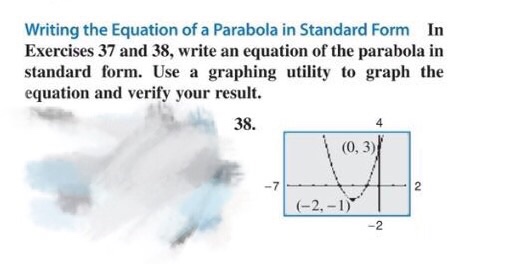 Solved Writing the Equation of a Parabola in Standard Form | Chegg.com