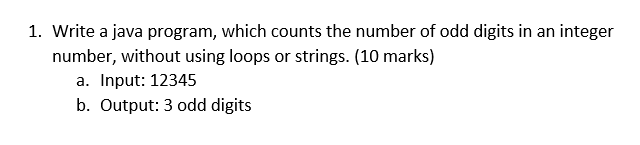 Solved 1. Write a java program, which counts the number of | Chegg.com