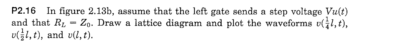 Solved P2.16 In figure 2.13b, assume that the left gate | Chegg.com