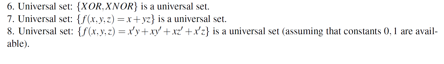 Solved 6. Universal set: {XOR,XNOR} is a universal set. 7. | Chegg.com
