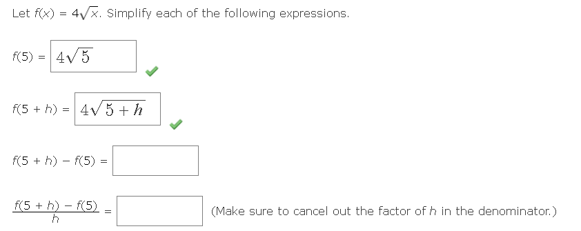 Solved Let f(x)=4x2. ﻿Simplify each of the following | Chegg.com