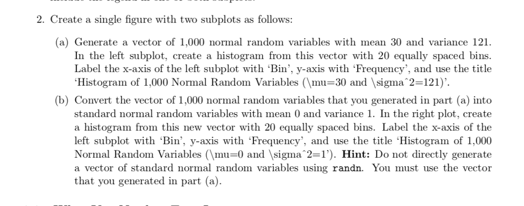 Solved 2. Create a single figure with two subplots as | Chegg.com