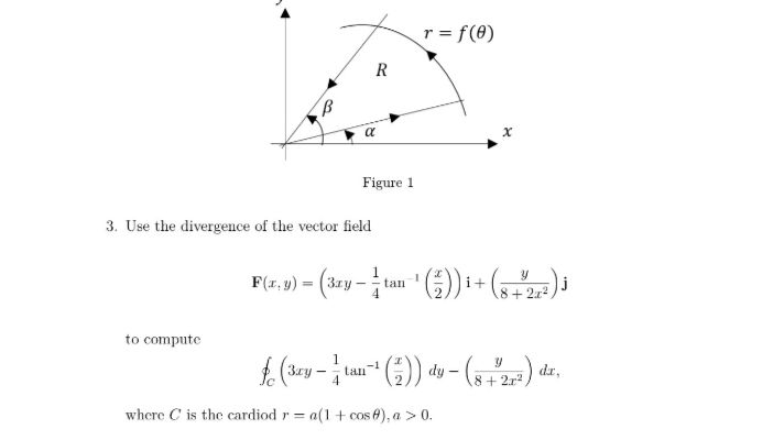Solved Figure 1 3. Use the divergence of the vector field | Chegg.com ...