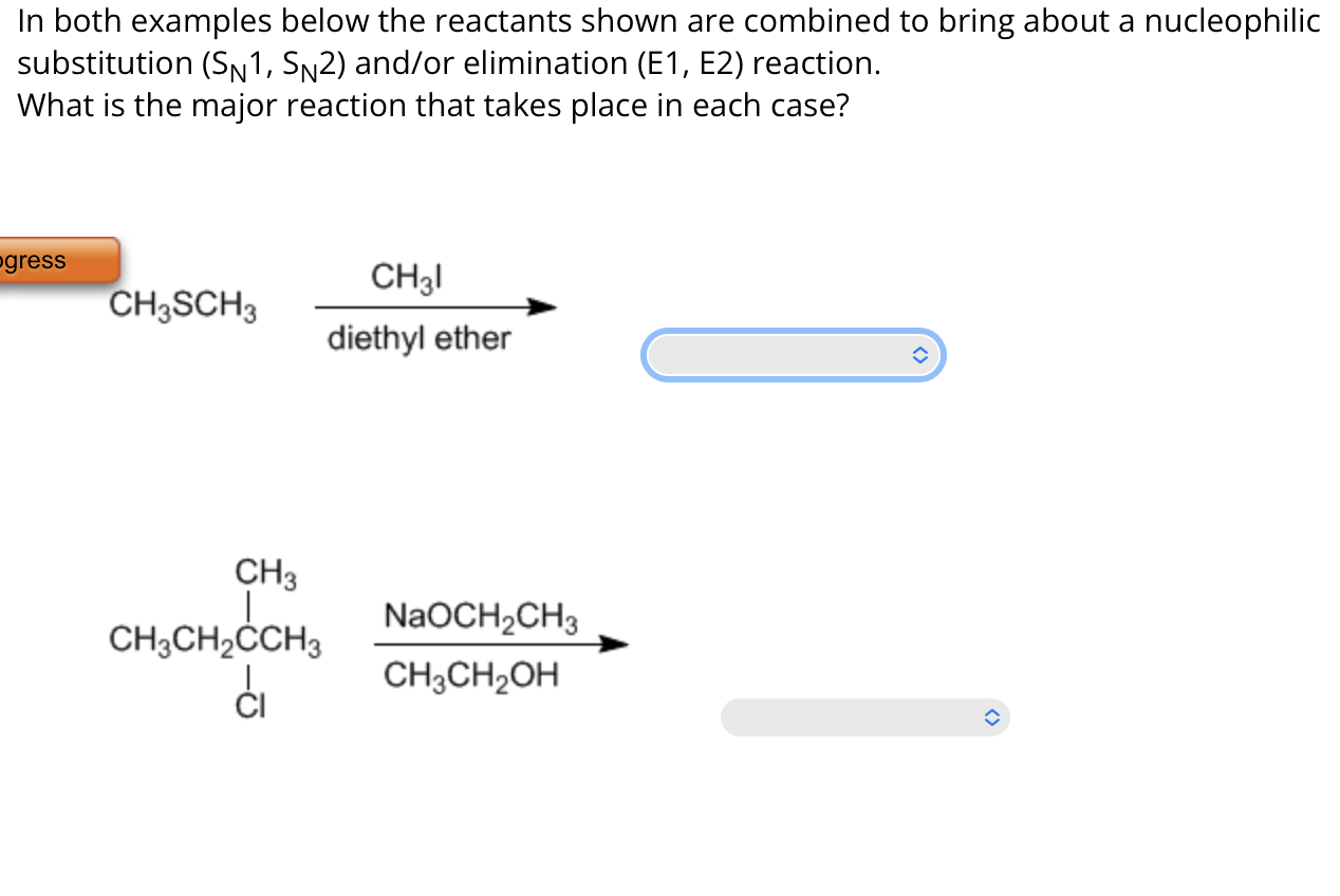 Solved In both examples below the reactants shown are | Chegg.com