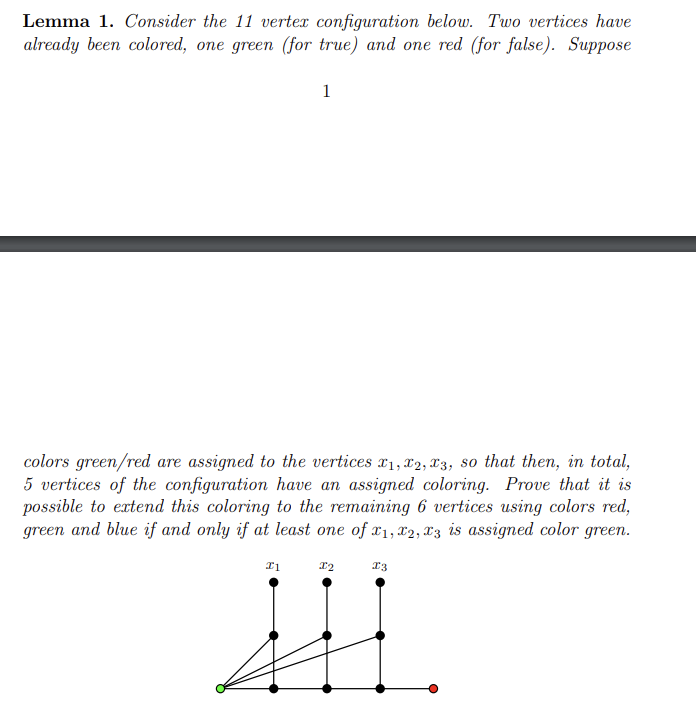 Solved Lemma 1. Consider the 11 vertex configuration below. | Chegg.com