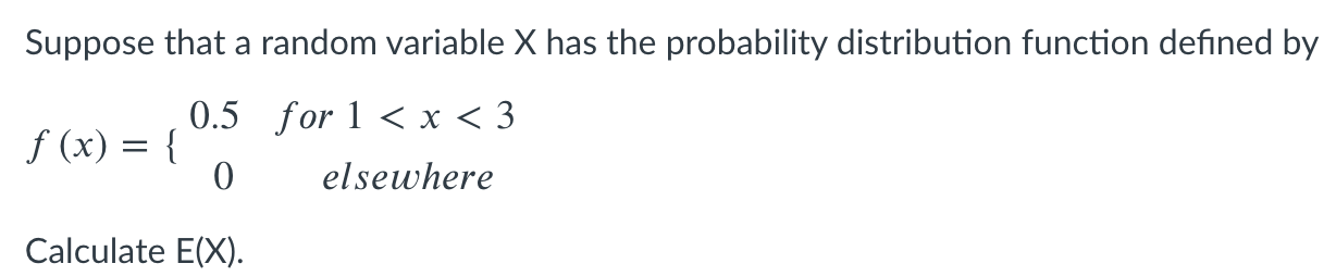 Solved Suppose that a random variable X has the probability | Chegg.com