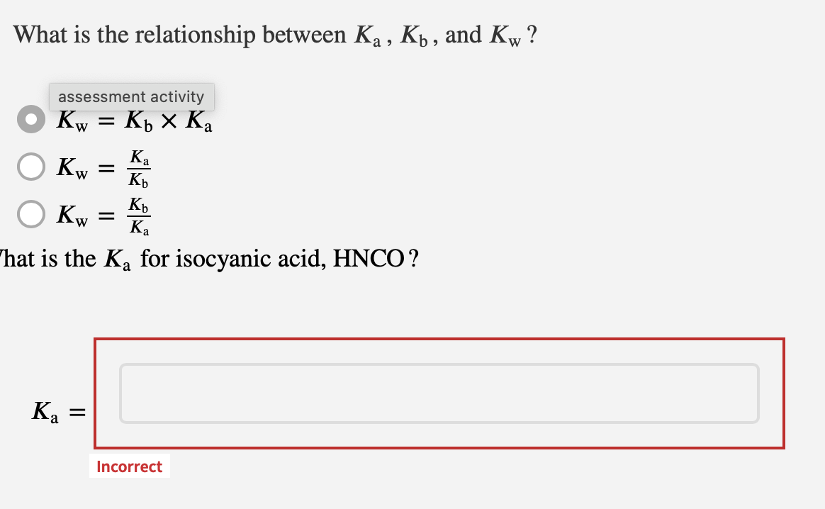 Solved The isocyanate ion, NCO−(aq), reacts with water to | Chegg.com