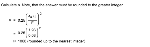 Solved How do you know Z0.05/2 = 1.96 and n = 0.25? | Chegg.com