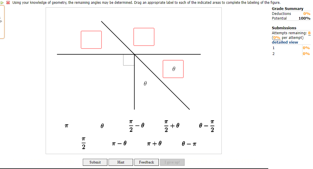 Solved Using your knowledge of geometry, the remaining | Chegg.com Solved Using your knowledge of geometry, the remaining | Chegg.com