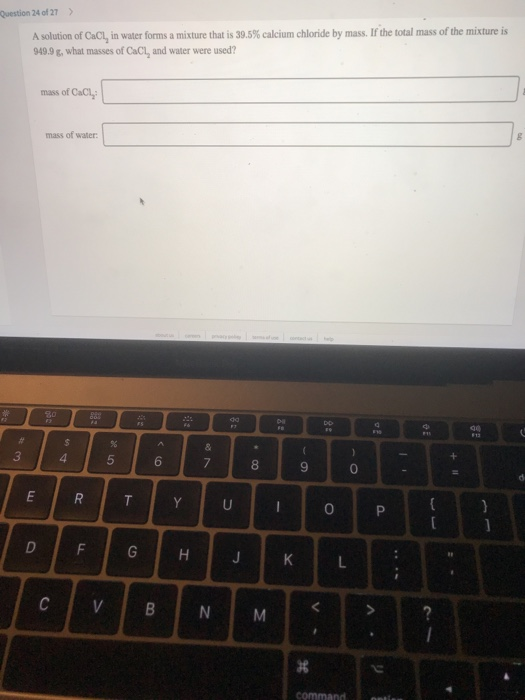 Solved estion 24 of 27 ) A solution of CaCl, in water forms | Chegg.com