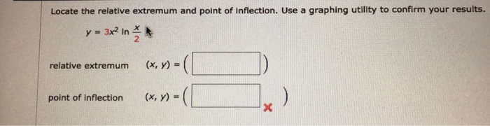 Solved Locate the relative extremum and point of Inflection. | Chegg.com