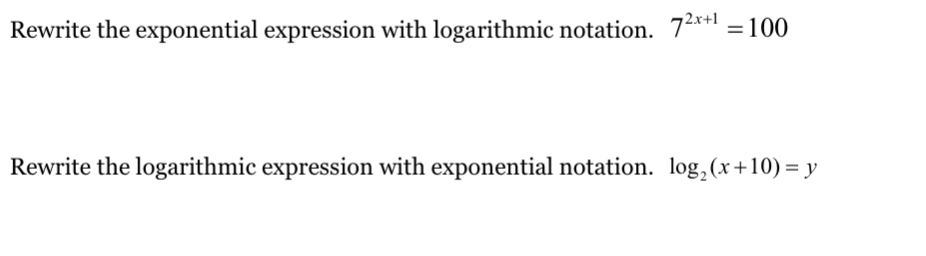Solved A.Rewrite the exponential expression with logarithmic | Chegg.com