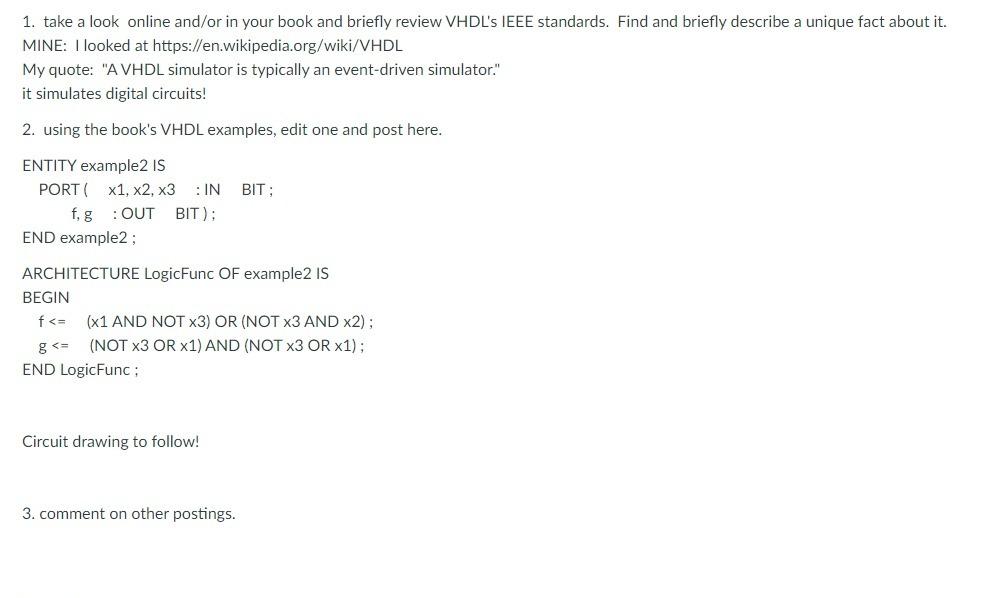 Solved 1. take a look online and/or in your book and briefly | Chegg.com