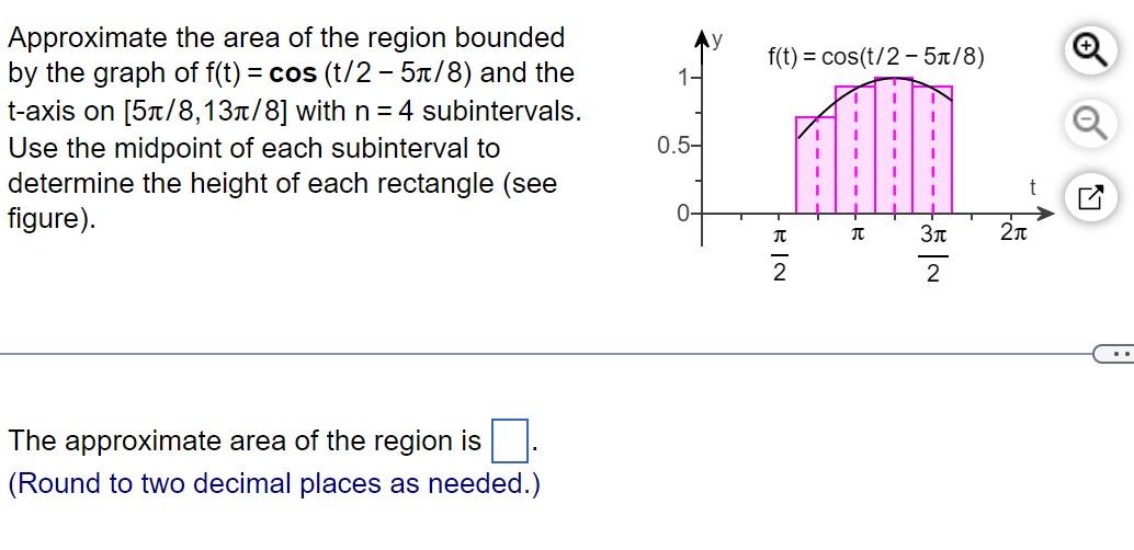 Solved Approximate the area of the region bounded by the | Chegg.com