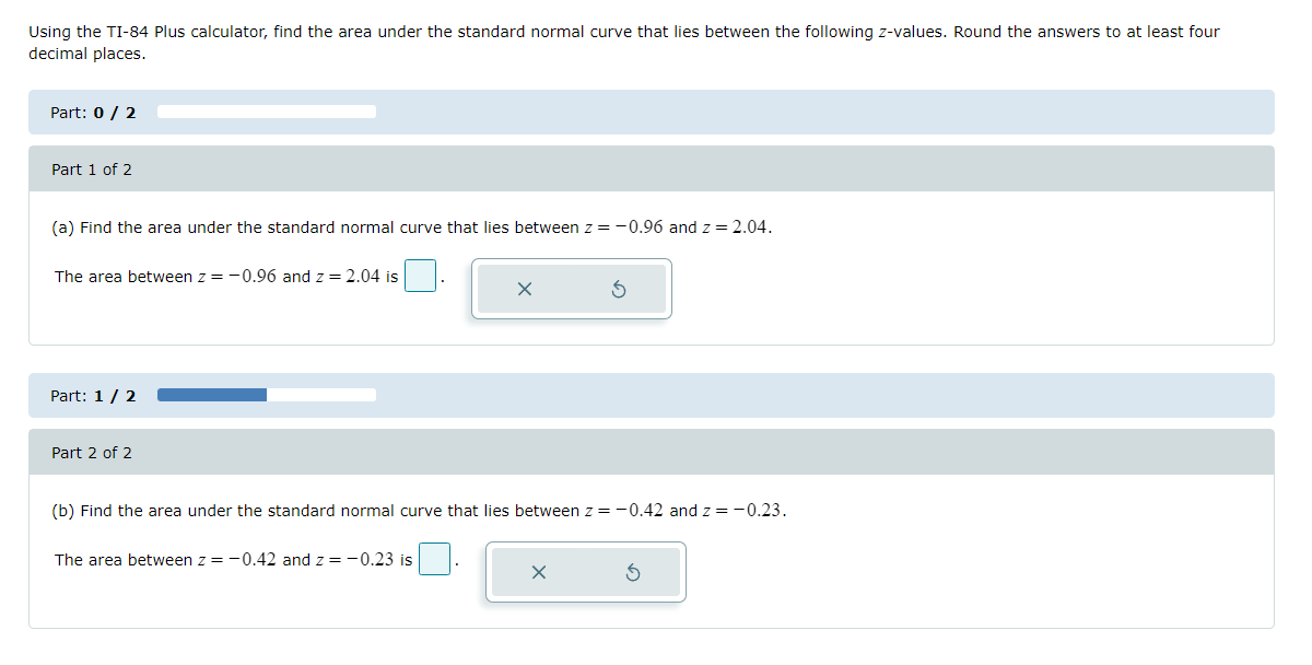 Solved Jsing the TI-84 Plus calculator, find the area under | Chegg.com