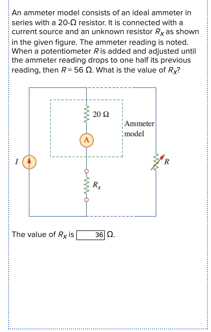 Solved An ammeter model consists of an ideal ammeter | Chegg.com