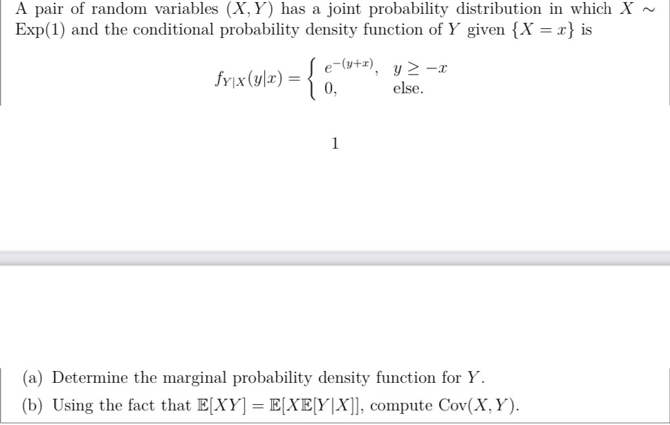 Solved A pair of random variables (X,Y) has a joint | Chegg.com