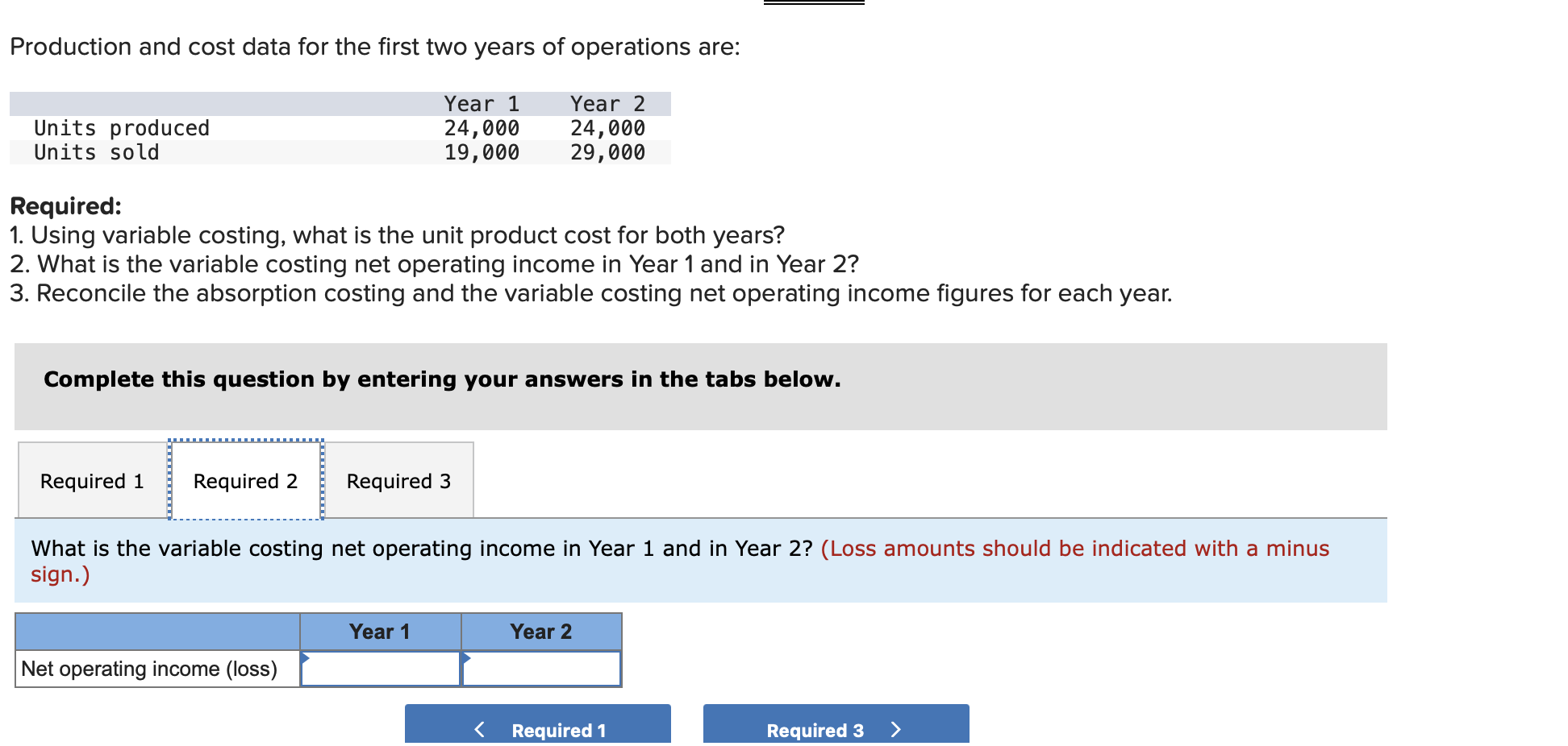 Solved Problem 6-19 (Algo) Variable Costing Income | Chegg.com