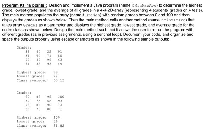 Solved Program 3 16 Points Design And Implement A Java 1282