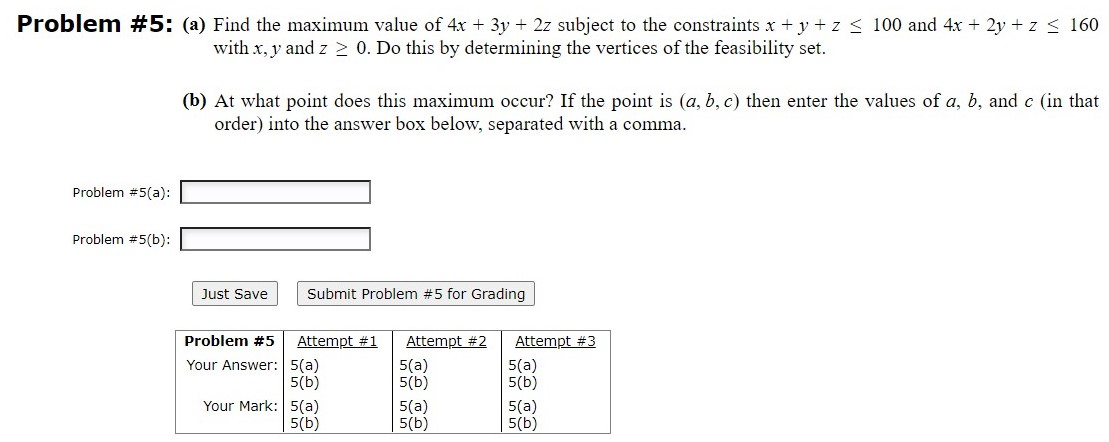 Solved Problem 5 A Find The Maximum Value Of 4x 3y