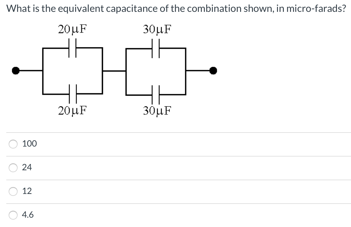 Solved What is the equivalent capacitance of the combination | Chegg.com