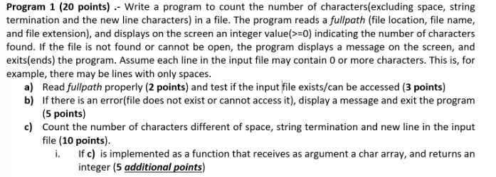 Solved Program 1 20 Points Write A Program To Count The