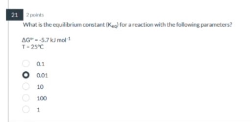 Solved 212 ﻿pointsWhat is the equilibrium constant ( Keq ) | Chegg.com