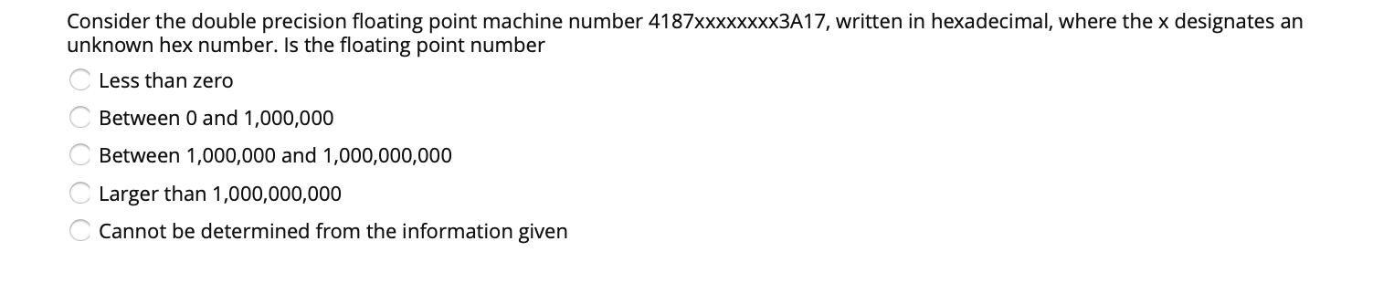 Solved Consider the double precision floating point machine | Chegg.com